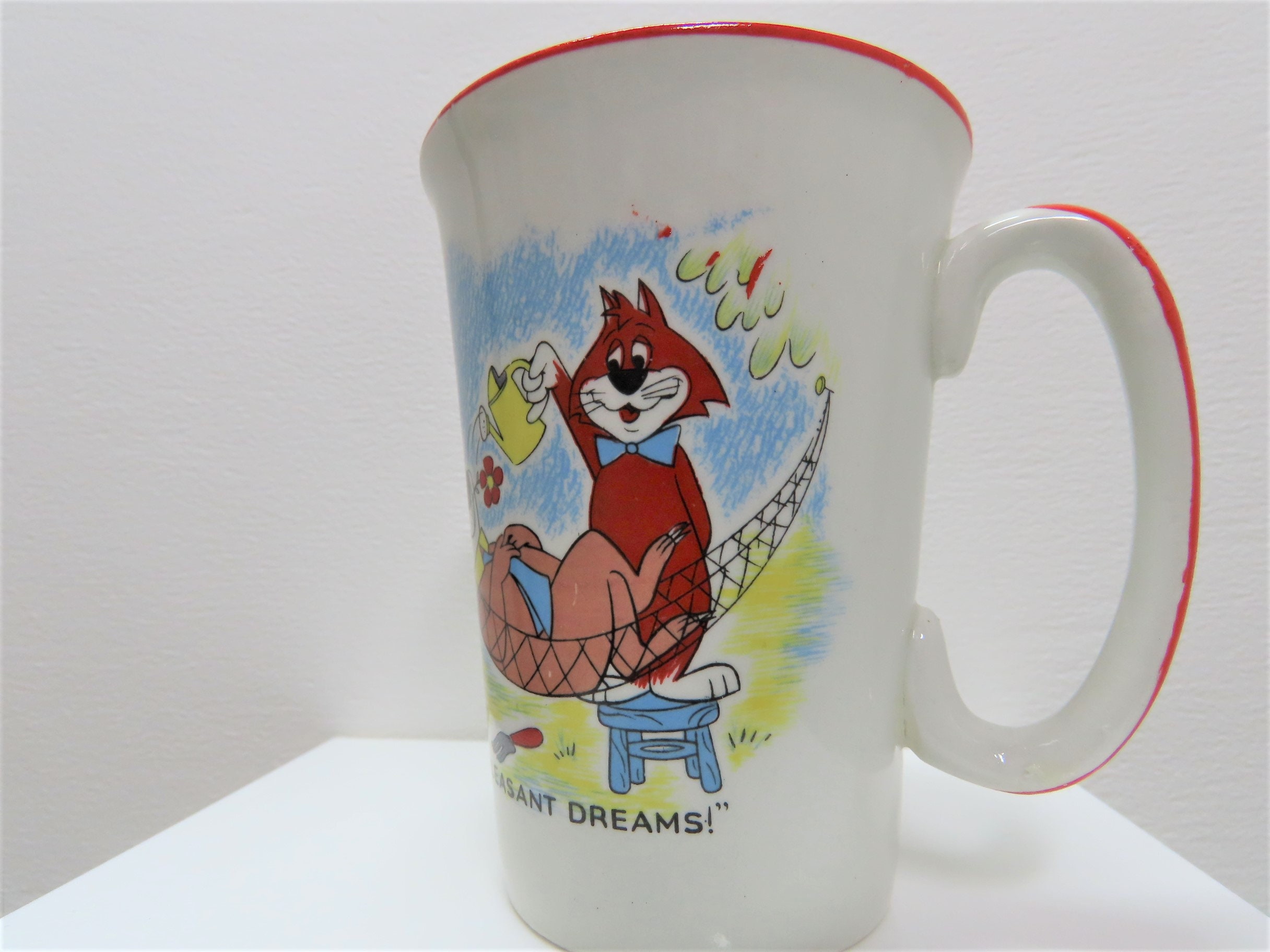 Vintage 1980s Yogi Bear and Mr Jinx Cup From the Huckleberry | Etsy