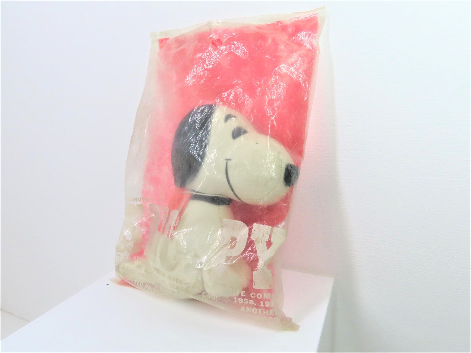 A Vintage 1960s - Early 70s Faux Suede Snoopy Toy in Original Unopened ...