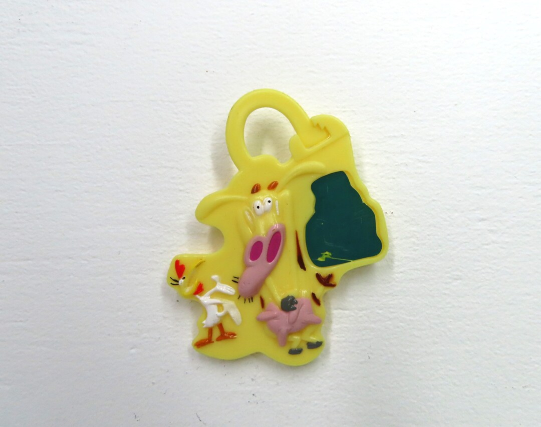 A Vintage Early 2000 Cow and Chicken Plastic Keyring, Key Fob. - Etsy