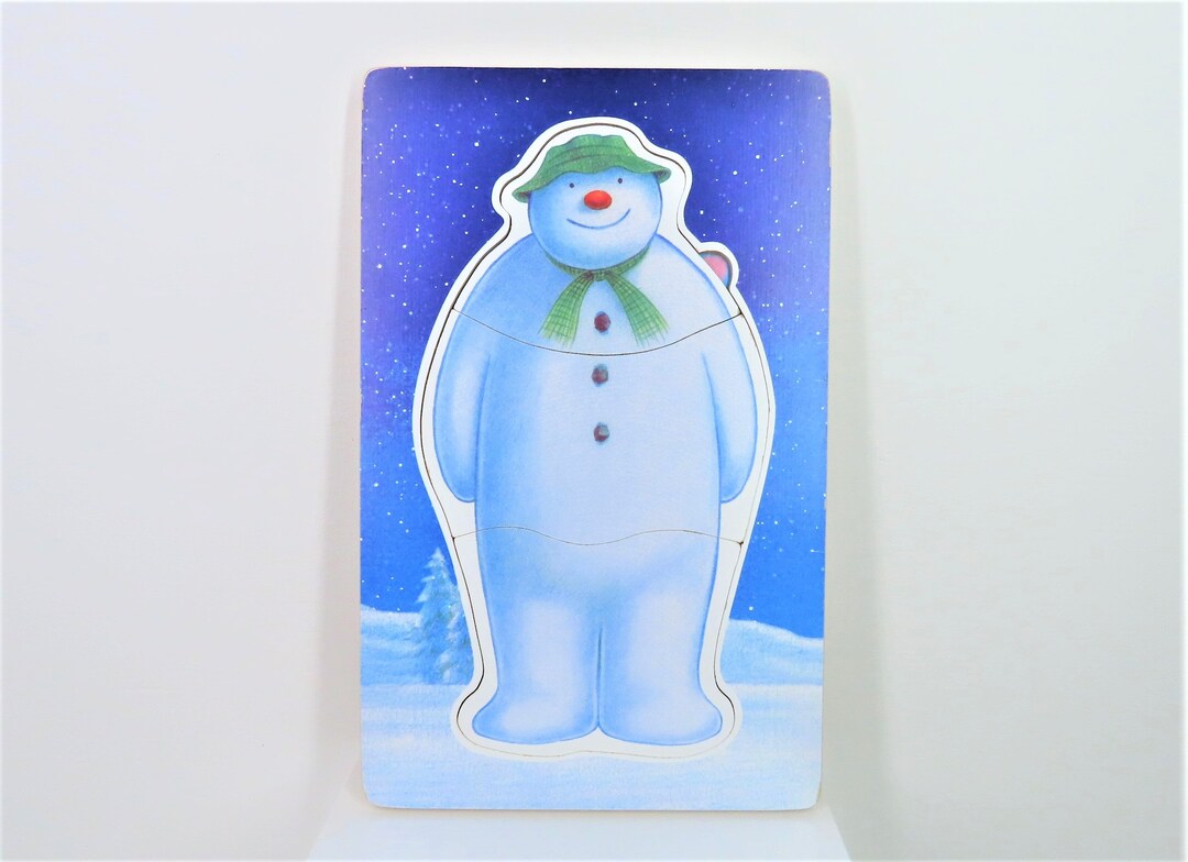 A Raymond Briggs the Snowman and the Snowdog Wooden Layer Puzzle - Etsy