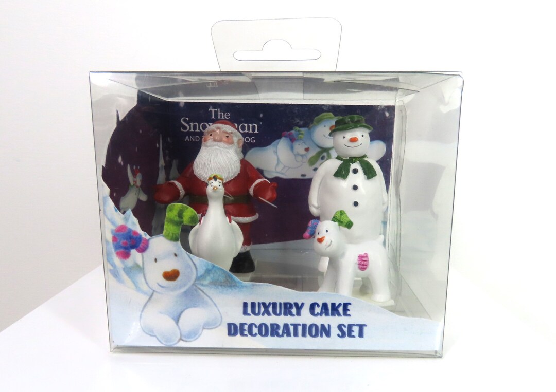 A Raymond Briggs the Snowman Cake Topper Set, the Snowman Figurines. - Etsy