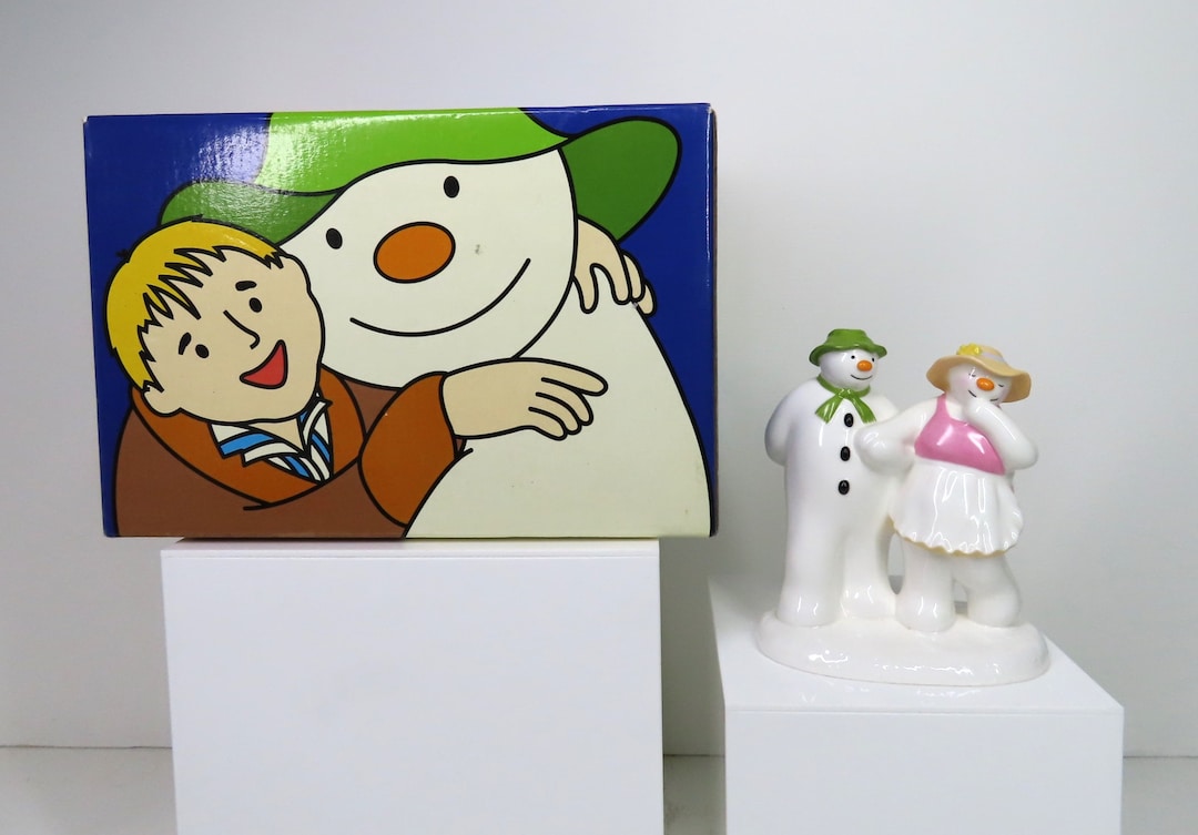 A Vintage 2004 Raymond Briggs the Snowman Figurine Titled 'bashful ...