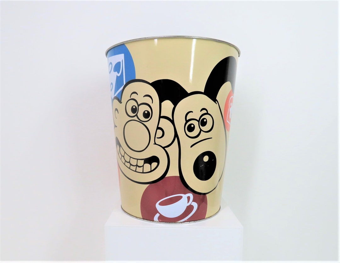 A Wallace and Gromit Metal Trash Can, Wallace and Gromit Metal Bin. - Etsy