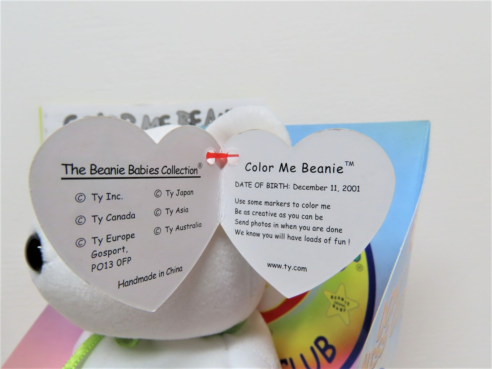 Vintage TY Beanie Babies Color Me Bear - Etsy