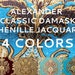 SAMPLE SWATCH - Alexander Classic Luxury Damask Chenille Brocade ...