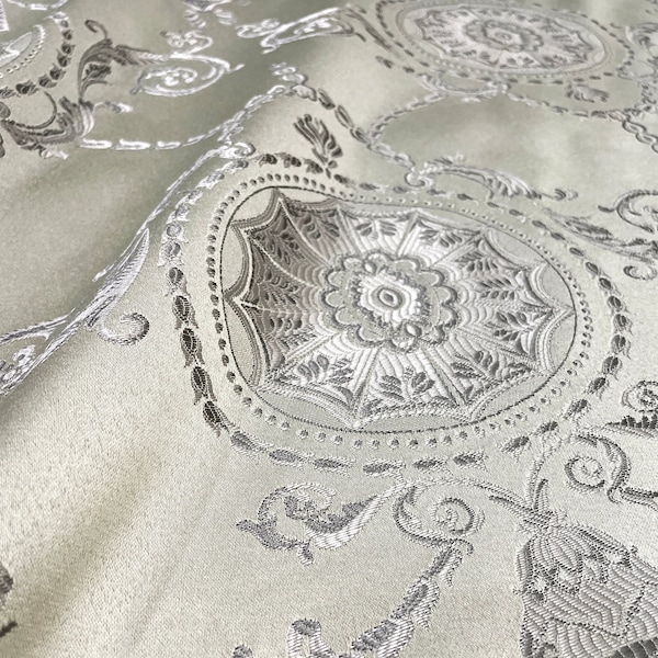 Gray Damask Fabric - Etsy