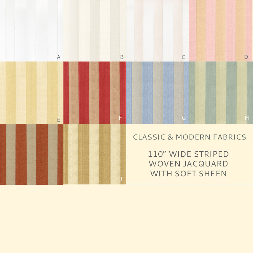 10 COLORS / 110" Wide Stripe Soft Sheen Jacquard Fabric - Etsy
