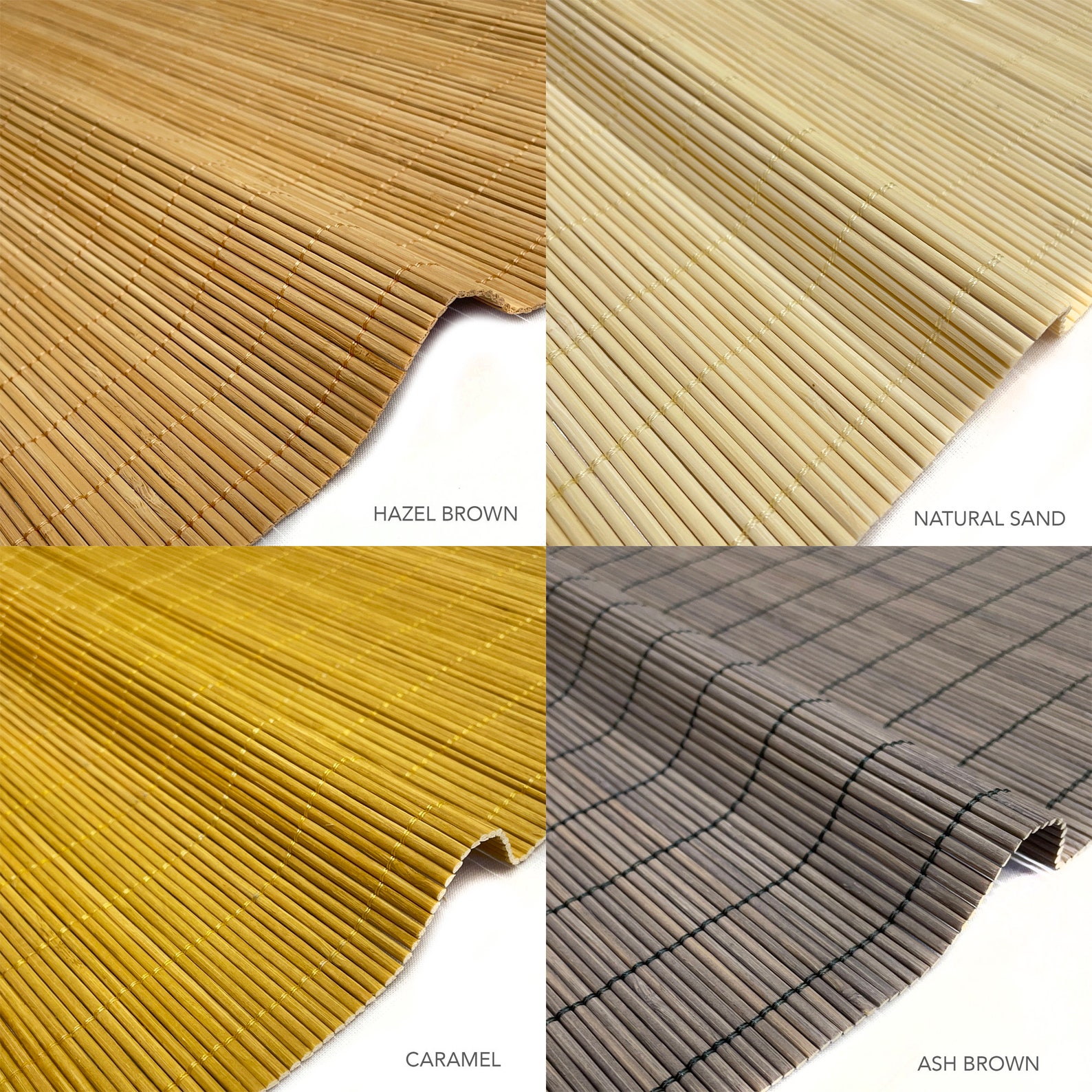 5 COLORS / Cordless Woven Wood Rattan Bamboo Roman Shade Blind ...