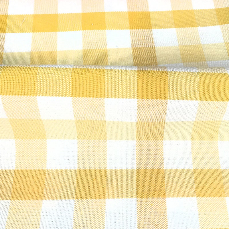 Yellow Plaid Fabric - Etsy
