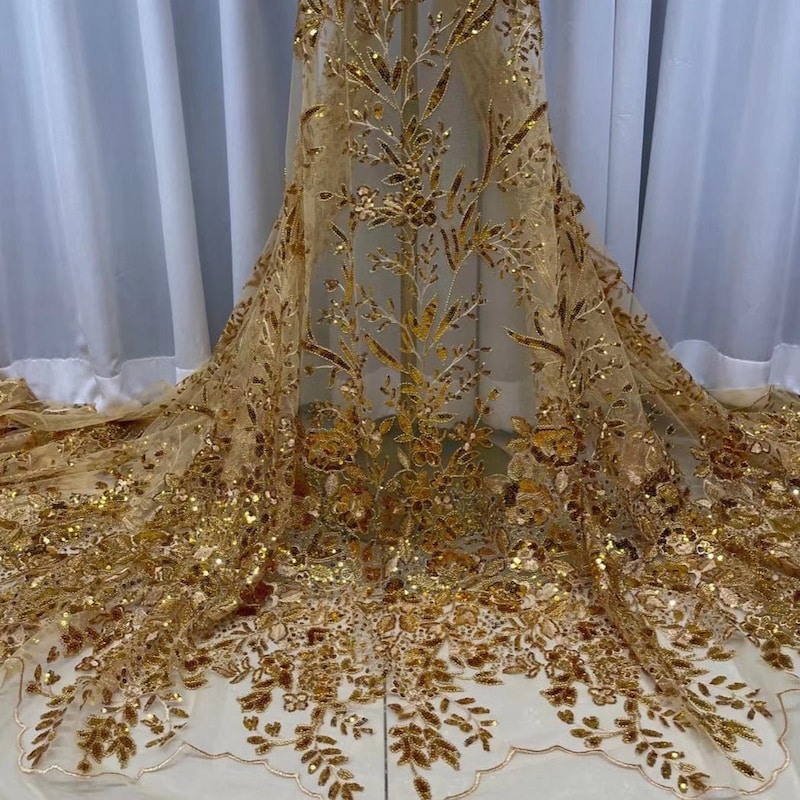 Embroidered Sheer Fabric - Etsy