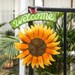 Metal Welcome Sunflower Front Porch Door Wall Hanging Garden Sign - Etsy