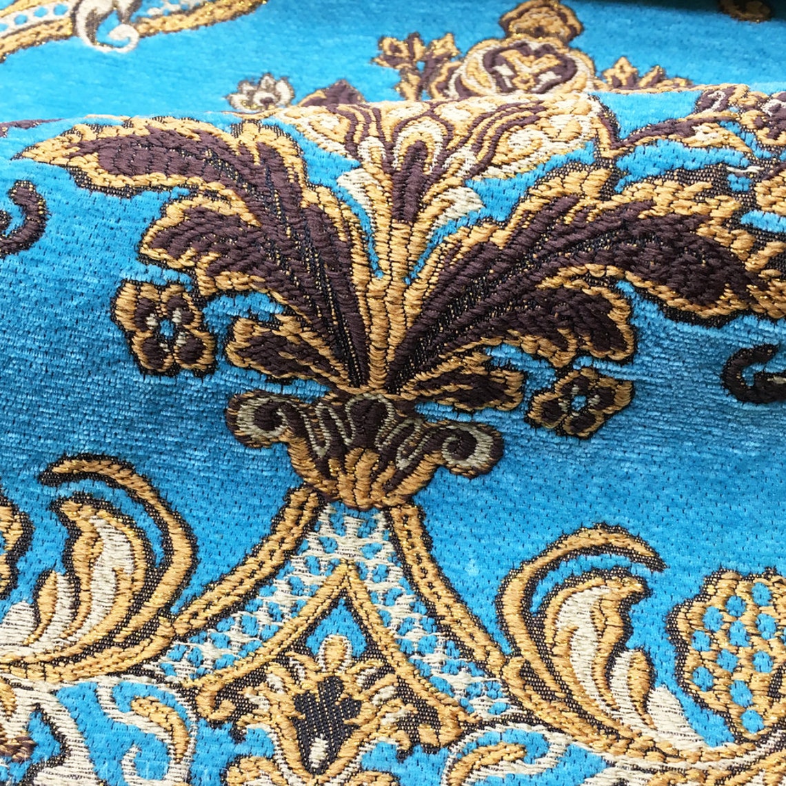 SAMPLE SWATCH - Alexander Classic Luxury Damask Chenille Brocade ...