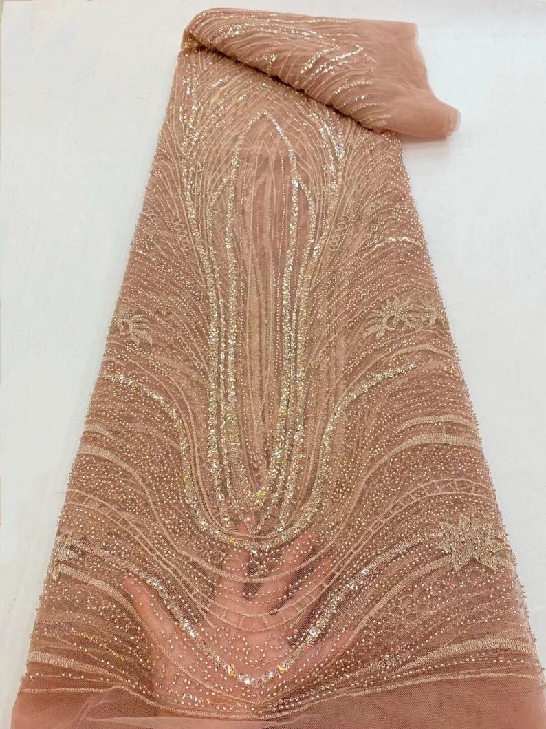 5 YARDS / 15 COLORS / Hailey Sequin Abstract Lines Beaded - Etsy