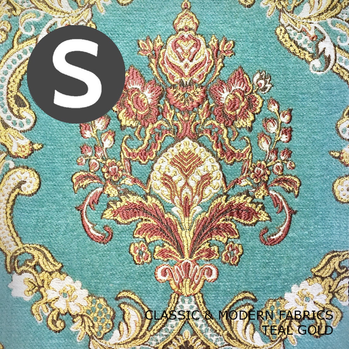 SAMPLE SWATCH - Alexander Classic Luxury Damask Chenille Brocade ...