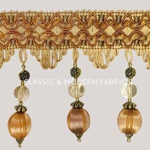 3 1/2" Tassel Ball Fringe Trim / Drapery, Upholstery, Pillows, Home ...