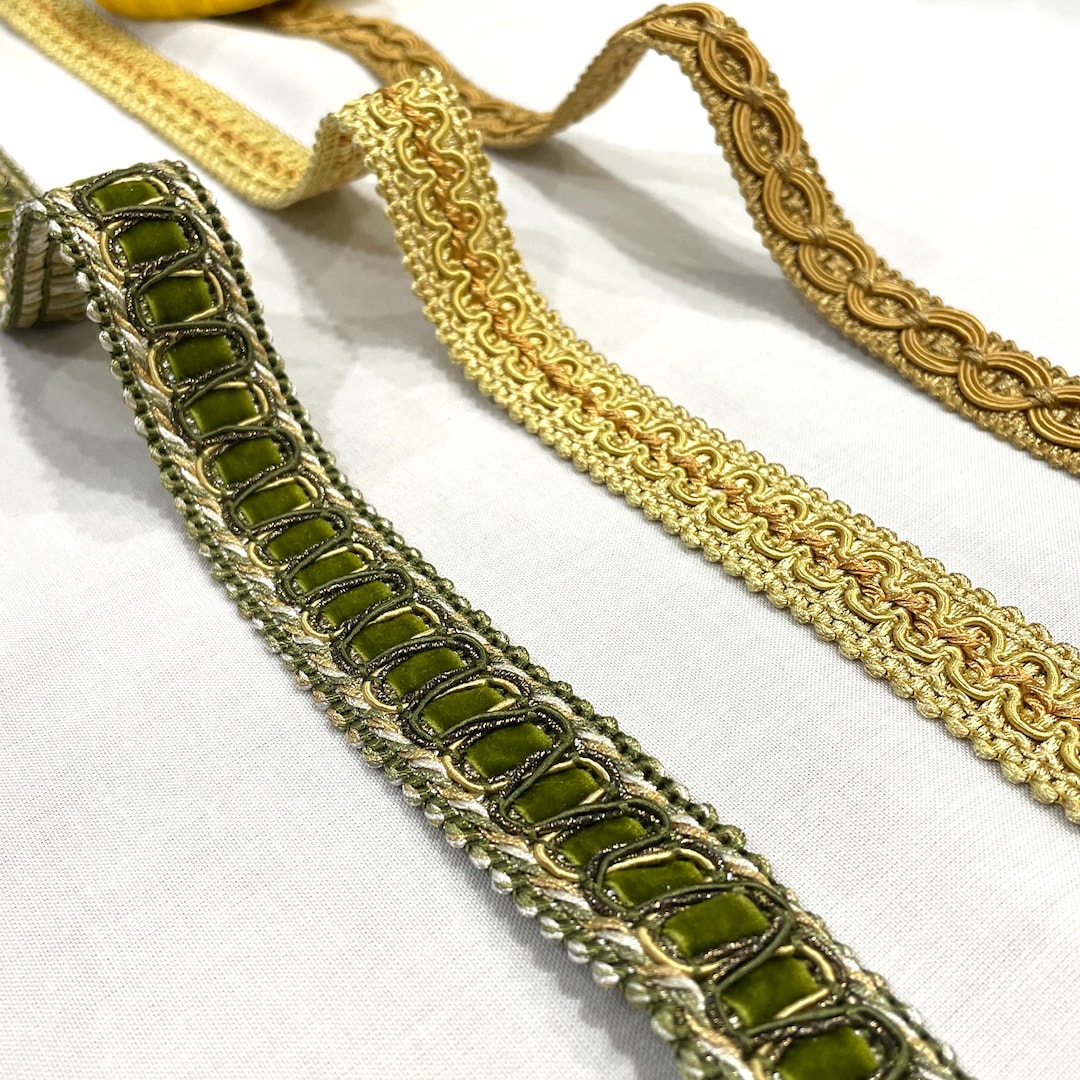 5 YARDS / 7/8" Gimp Braid Tape Trim / Drapery, Upholstery, Pillows ...