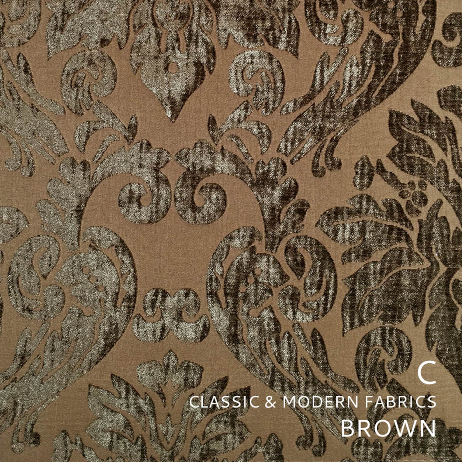 7 COLORS / Velvet Damask Tone on Tone Fabric / Curtains - Etsy