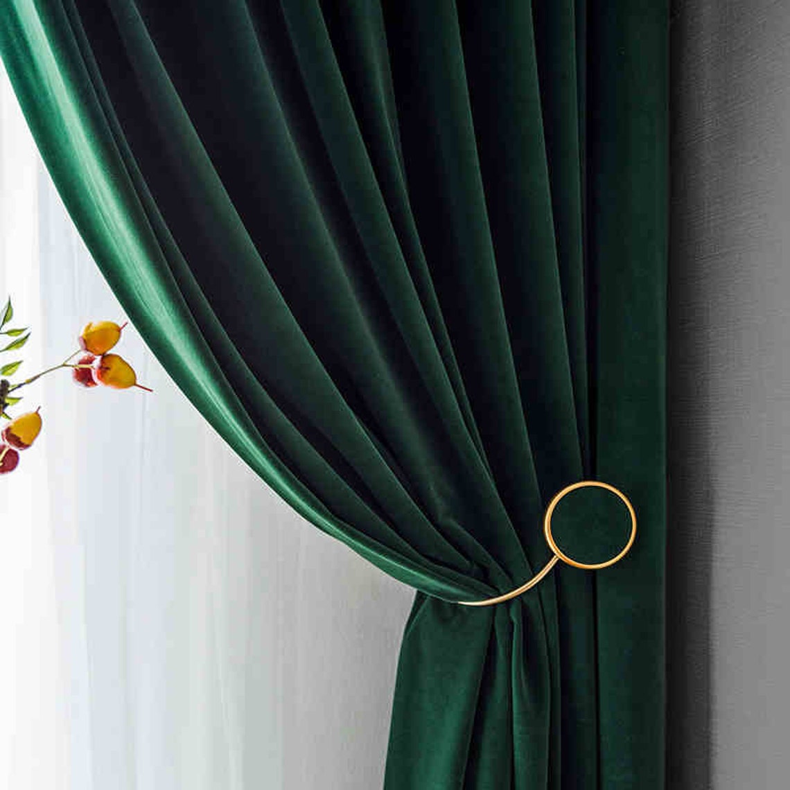 9 COLORS / Velvet Curtain Drapery Panel / Custom Made Window - Etsy