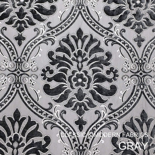 Gray Damask - Etsy