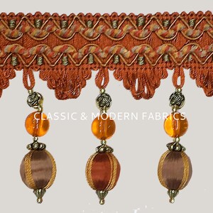 3 1/2" Tassel Ball Fringe Trim / Drapery, Upholstery, Pillows, Home ...