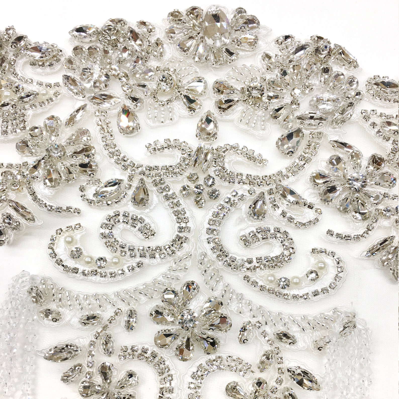 PAIR / Bridal Wedding Party Rhinestone Beaded Glitter Full - Etsy