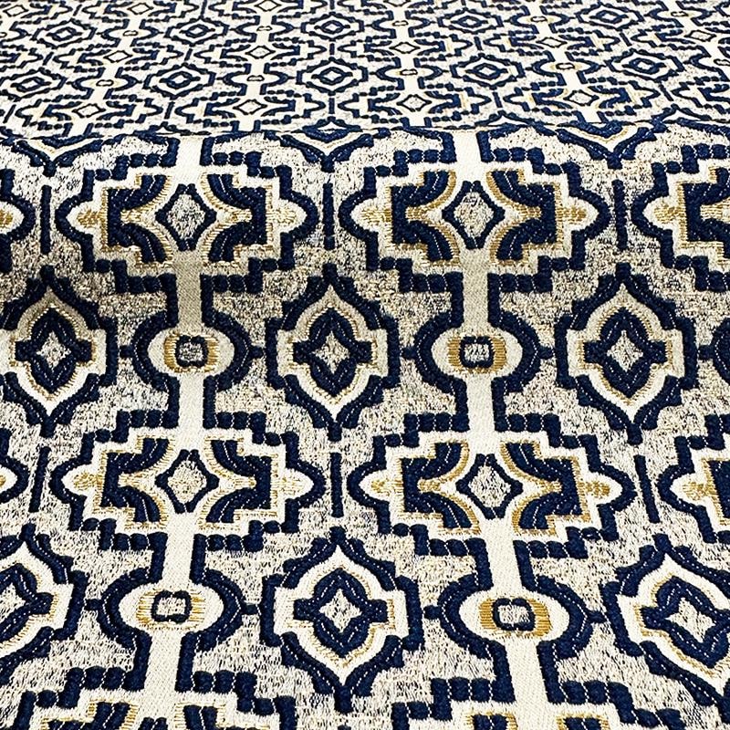 Navy Blue Trellis Fabric - Etsy