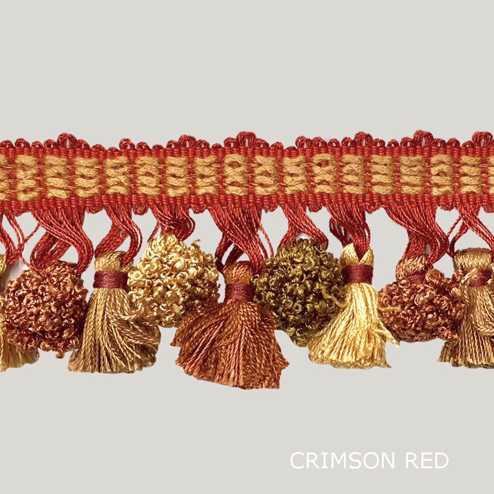2 COLOR / PIA 2" Tassel Fringe Trim / Drapery, Upholstery, Pillows ...