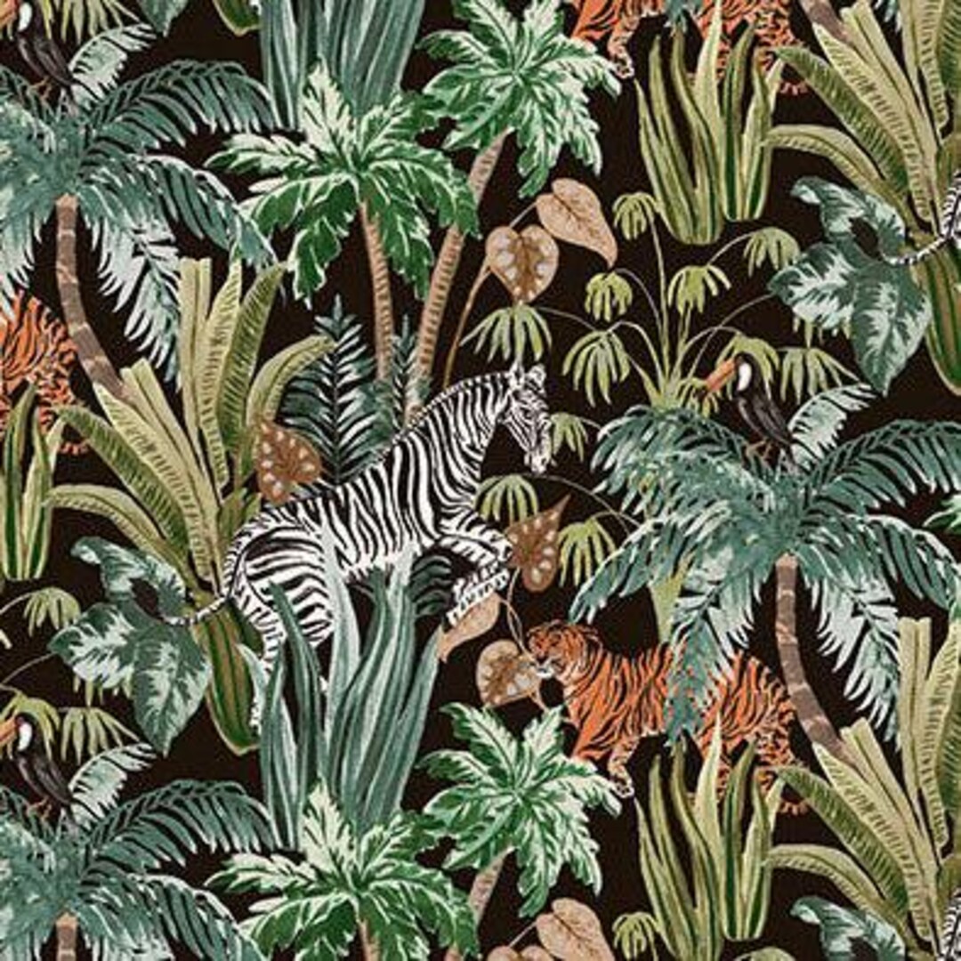 3 COLORS / Azula Forest 100% Cotton Fabric / Curtain, Drapery ...