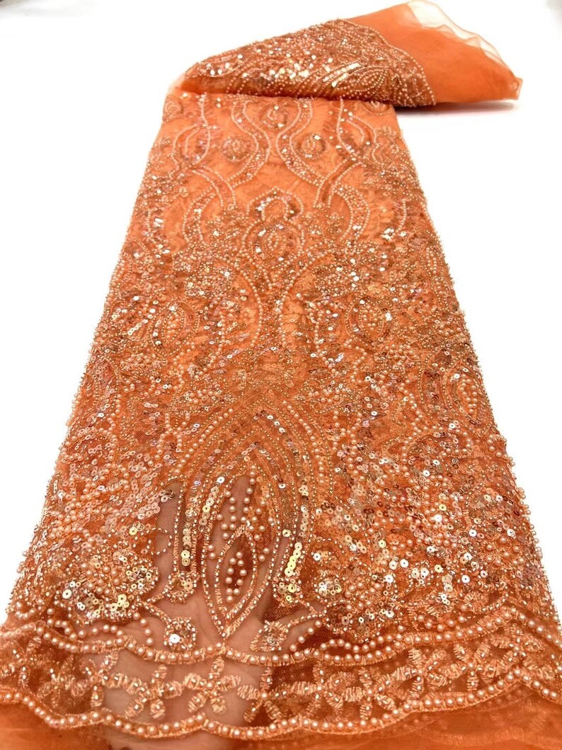 5 YARDS / 7 COLORS / Cassiopée Luxury Full Beaded Glitter Sequin ...