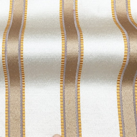 Tuscan Jacquard Striped Fabric/stripes Curtain Drapery - Etsy