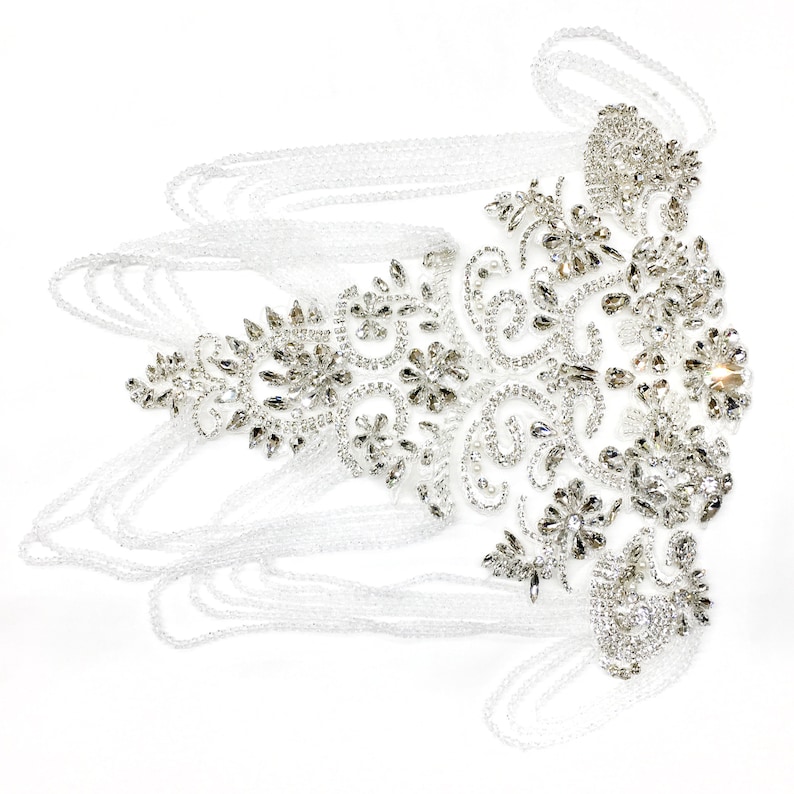 PAIR / Bridal Wedding Party Rhinestone Beaded Glitter Full - Etsy