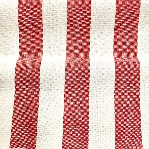 Red Striped Fabric - Etsy