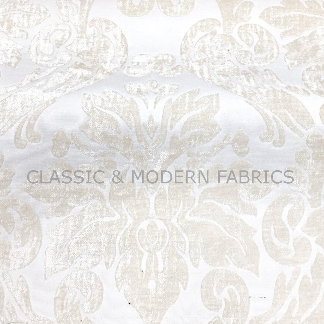 Velvet Tone on Tone Damask Fabric/drapery, Upholstery, Pillow, Costume ...