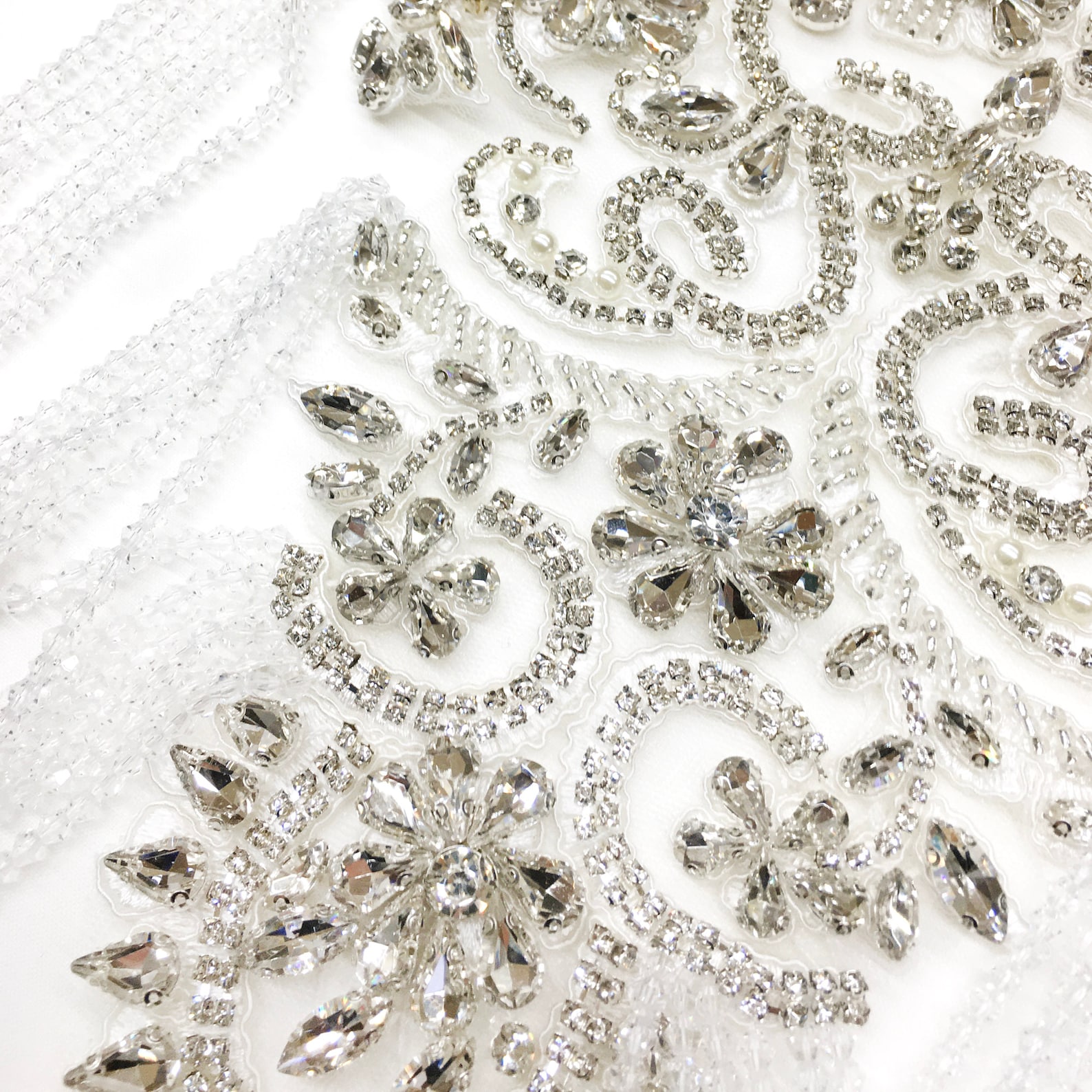 PAIR / Bridal Wedding Party Rhinestone Beaded Glitter Full - Etsy