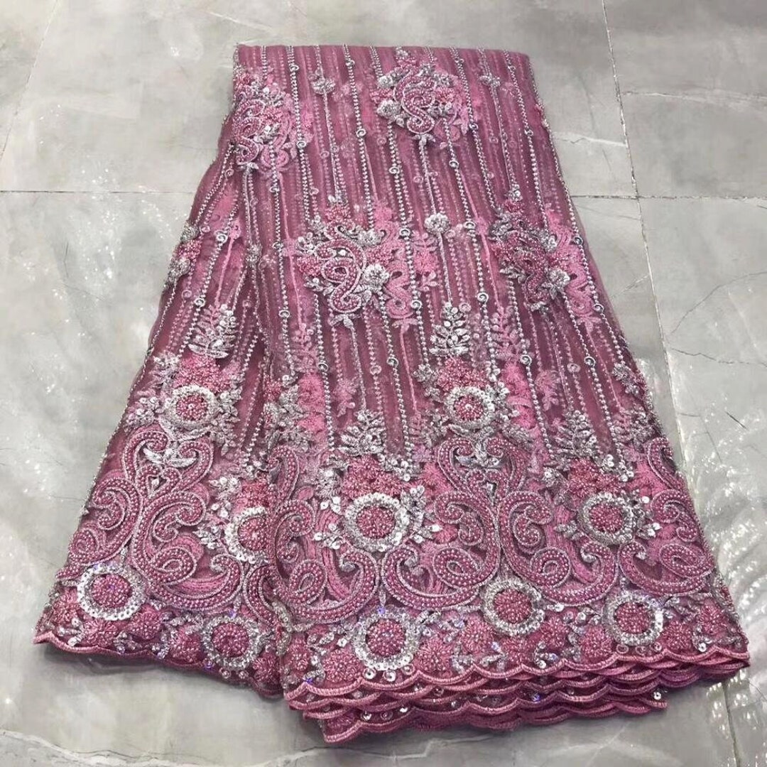 5 YARDS / 4 COLORS / Hamlet Black Gold Beaded Sequin Embroidery Mesh ...