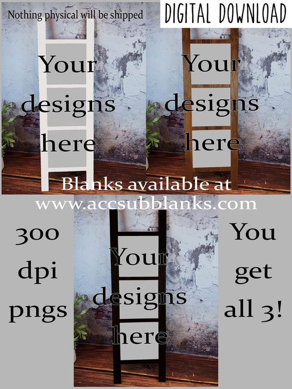 Ladder Mockup Decor display Wood ladder decor Mockups | Etsy