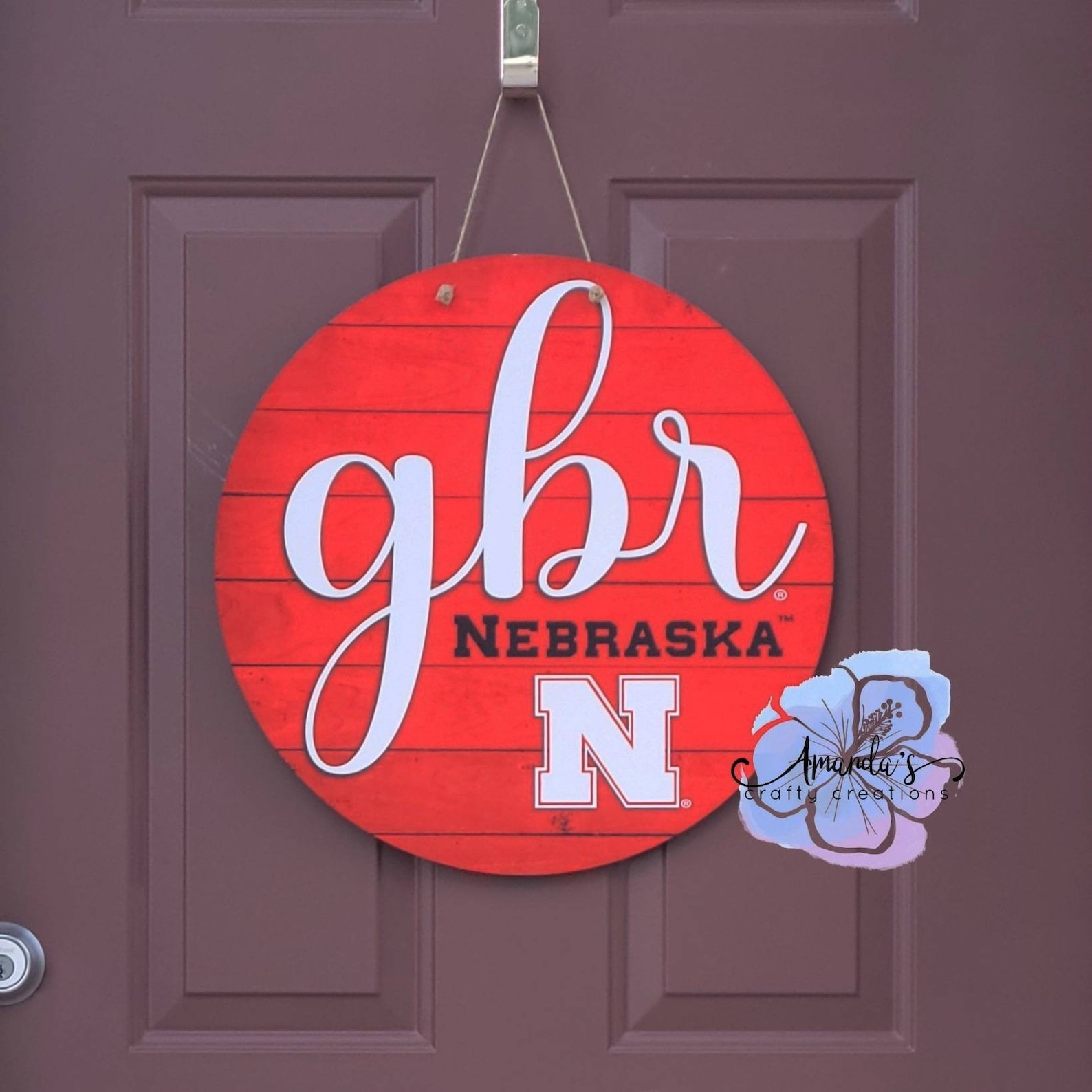 Door Hanger Design Nebraska Huskers Door Hanger Nebraska - Etsy
