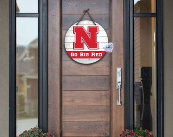 Nebraska N Front Door Hanger Sign - Etsy