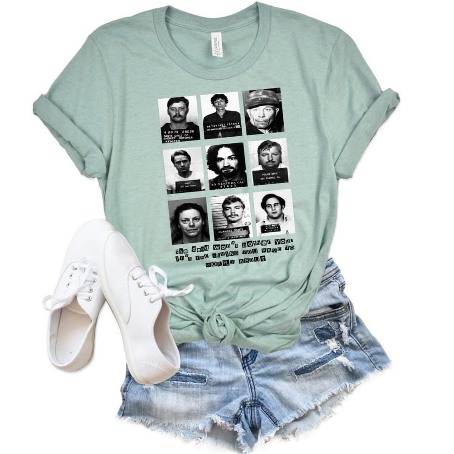 Serial killer collage T-shirt spooky shirt true crime the | Etsy