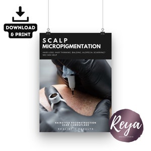 Scalp Micropigmentation Poster DOWNLOAD PDF JPEG - Scar Camouflage ...
