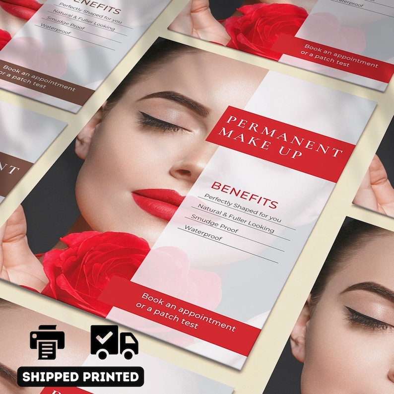 Microblading Poster PRINTED & SHIPPED: 2 Colours - Beauty Salon Flyer ...