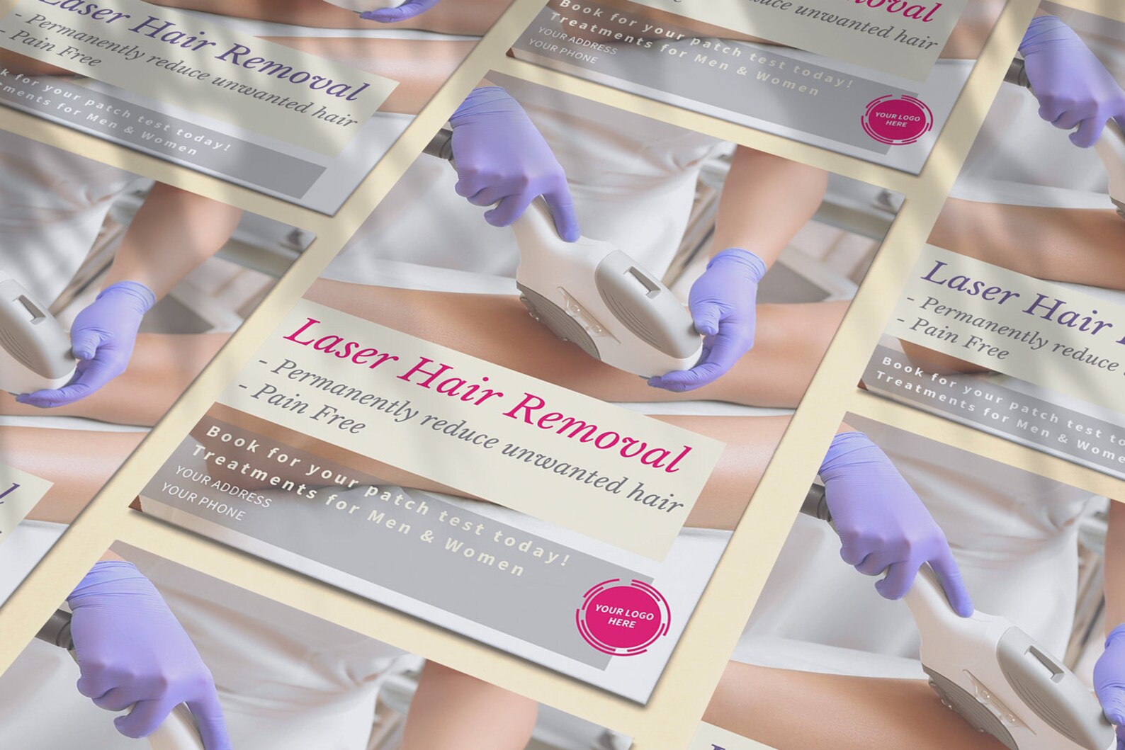 Laser Hair Removal IPL Poster -A5 A4 A3 A2 A1 Print Customisation ...