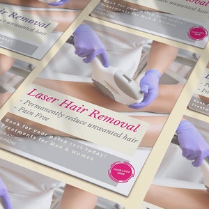 Laser Hair Removal IPL Poster -A5 A4 A3 A2 A1 Print Customisation ...