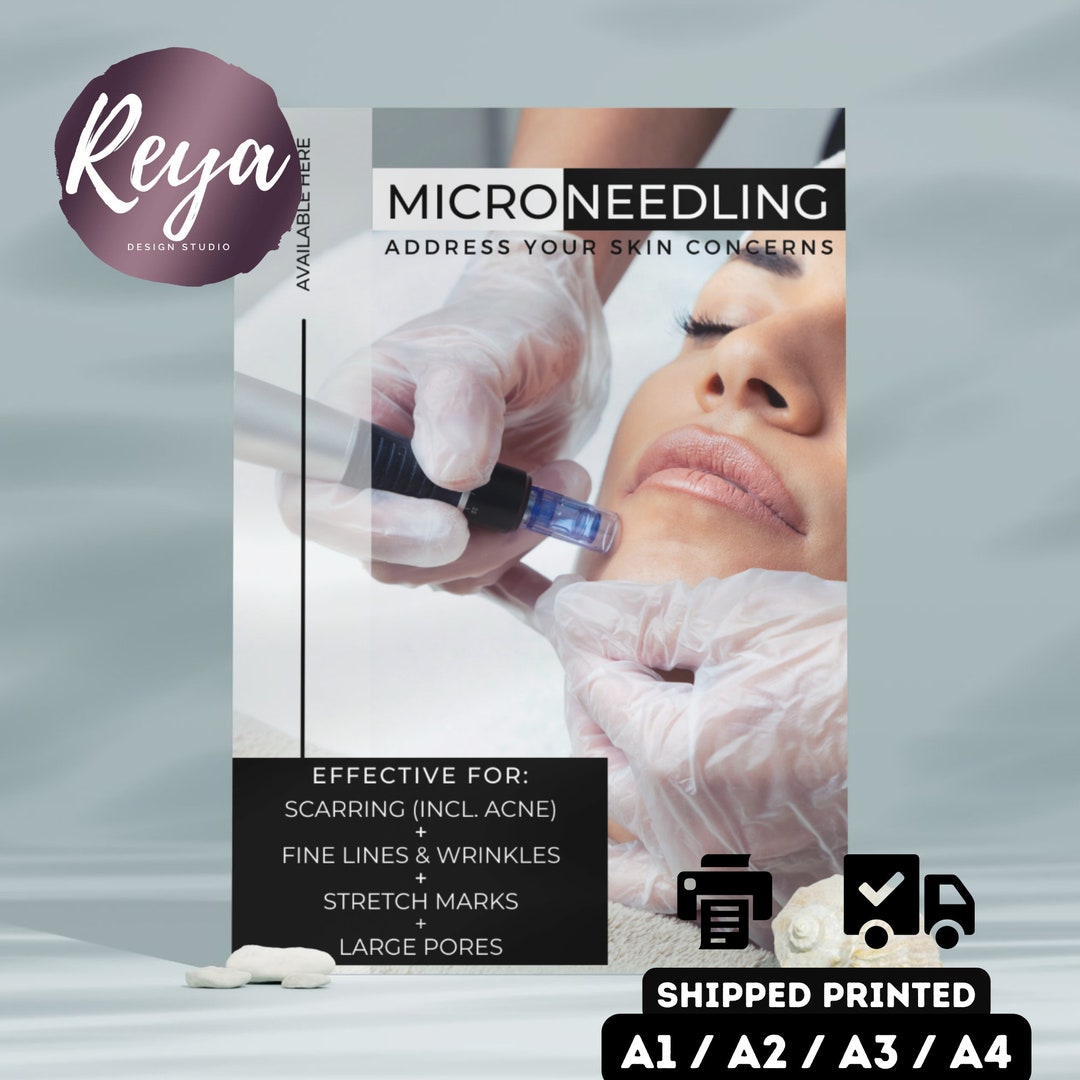 MICRONEEDLING Poster PRINTED- A4 A3 A2 A1 A0 Print - Flyer Advertising ...