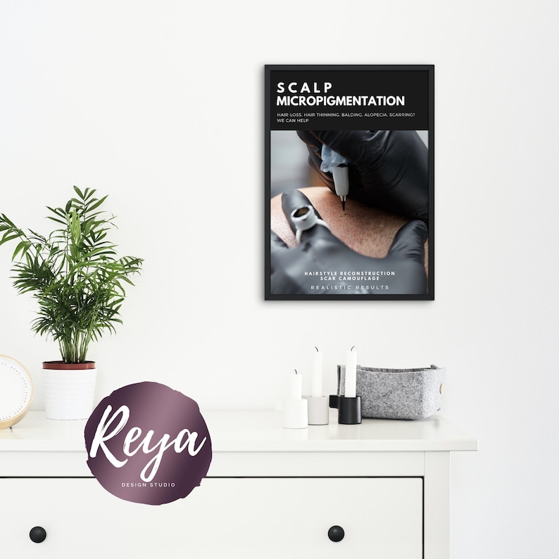 Scalp Micropigmentation Poster DOWNLOAD PDF JPEG - Scar Camouflage ...