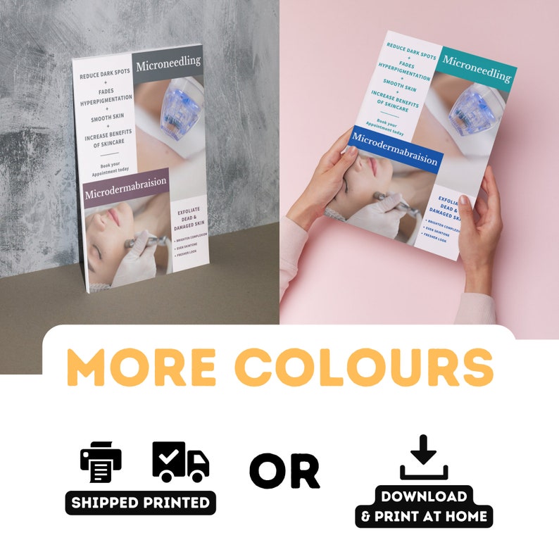 MICRONEEDLING Poster PRINTED- A4 A3 A2 A1 A0 Print - Flyer Advertising ...