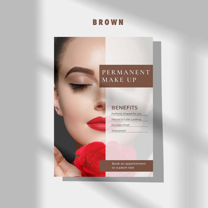 Microblading Poster PRINTED & SHIPPED: 2 Colours - Beauty Salon Flyer ...