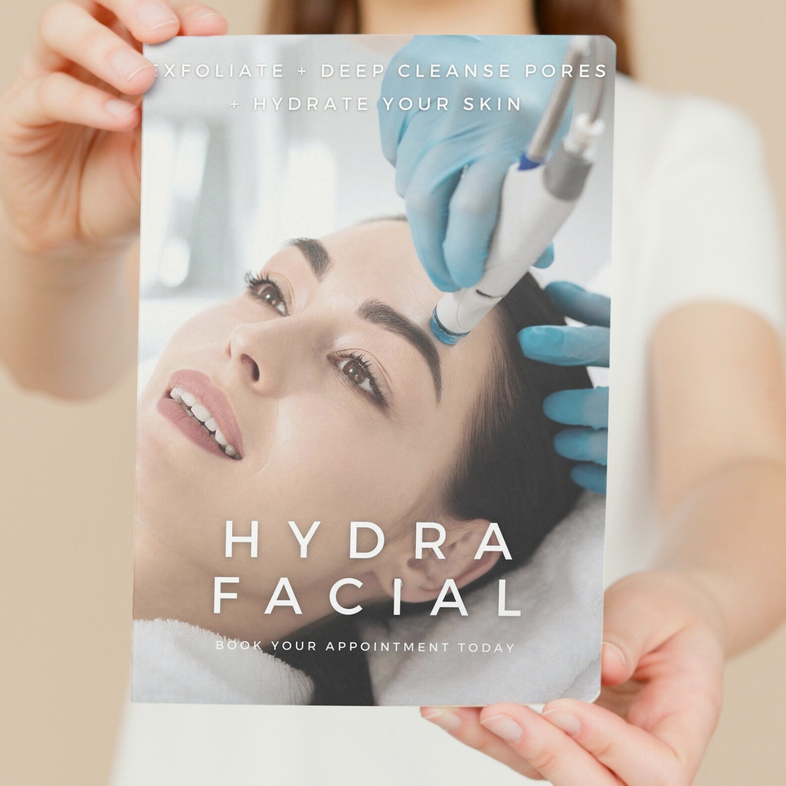 Hydrafacial Poster DOWNLOAD PDF JPEG Beauty Salon Flyer Advertising ...