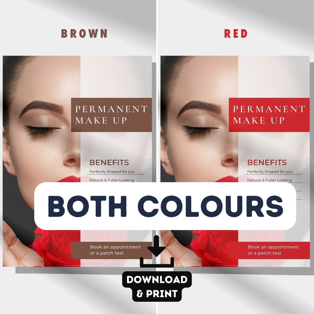 Permanent Make up Microblading: 2 Colours - Instant Download Pack - PDF ...