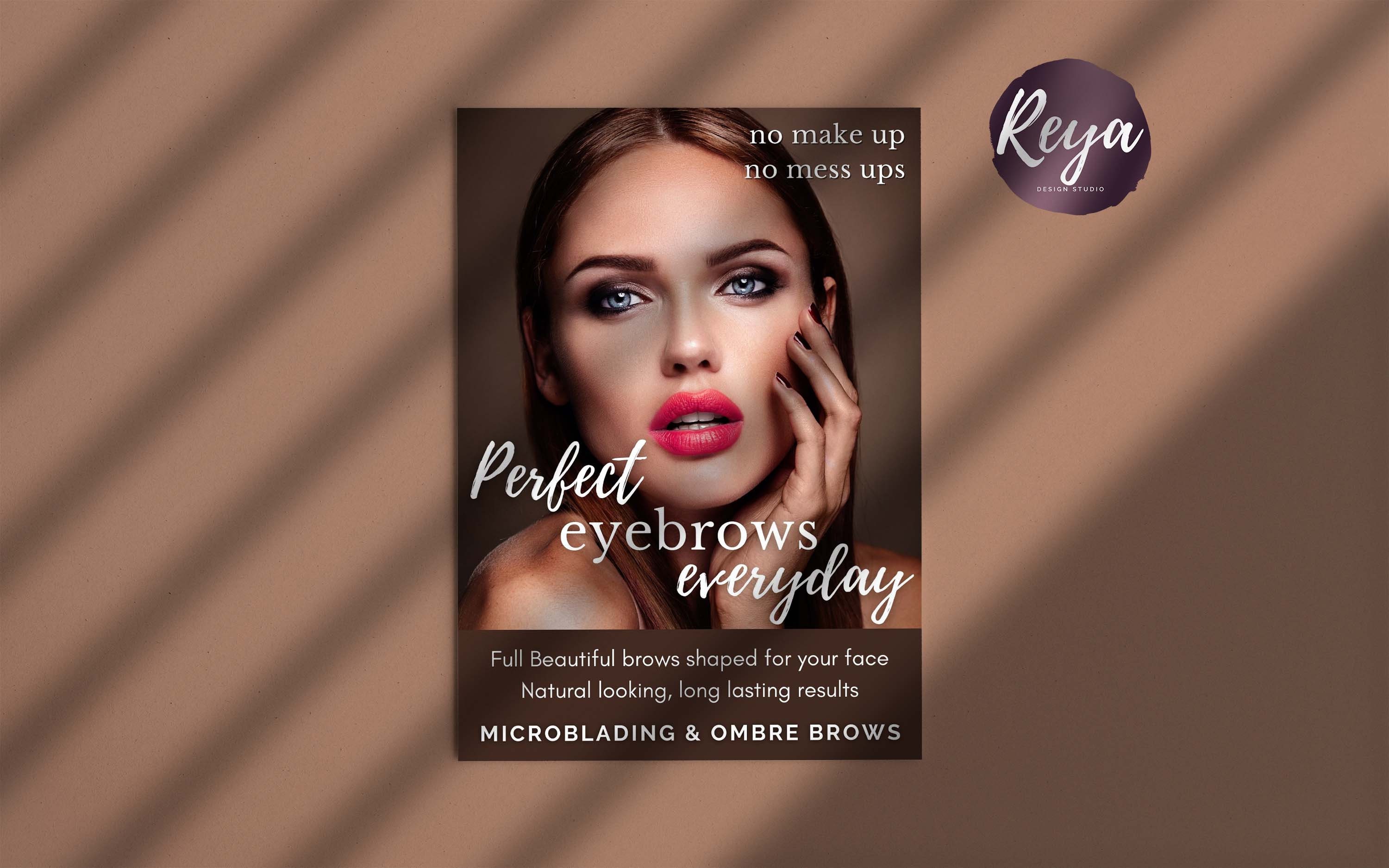 Microblading + Ombre Brows Poster SMPU Microblade Printed - A5 A4 A3 A2 ...